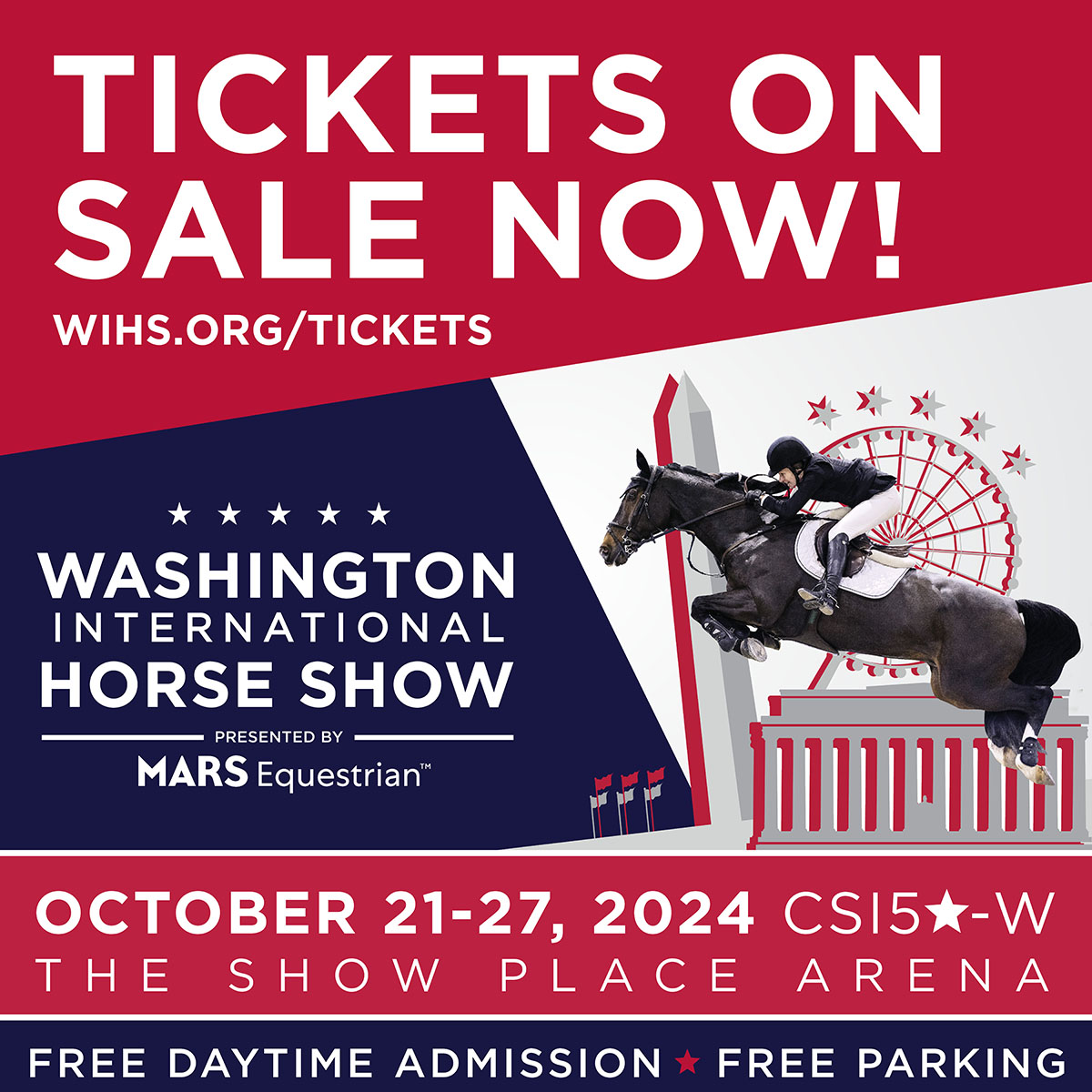 WIHS Tickets Now on Sale - Washington International Horse Show
